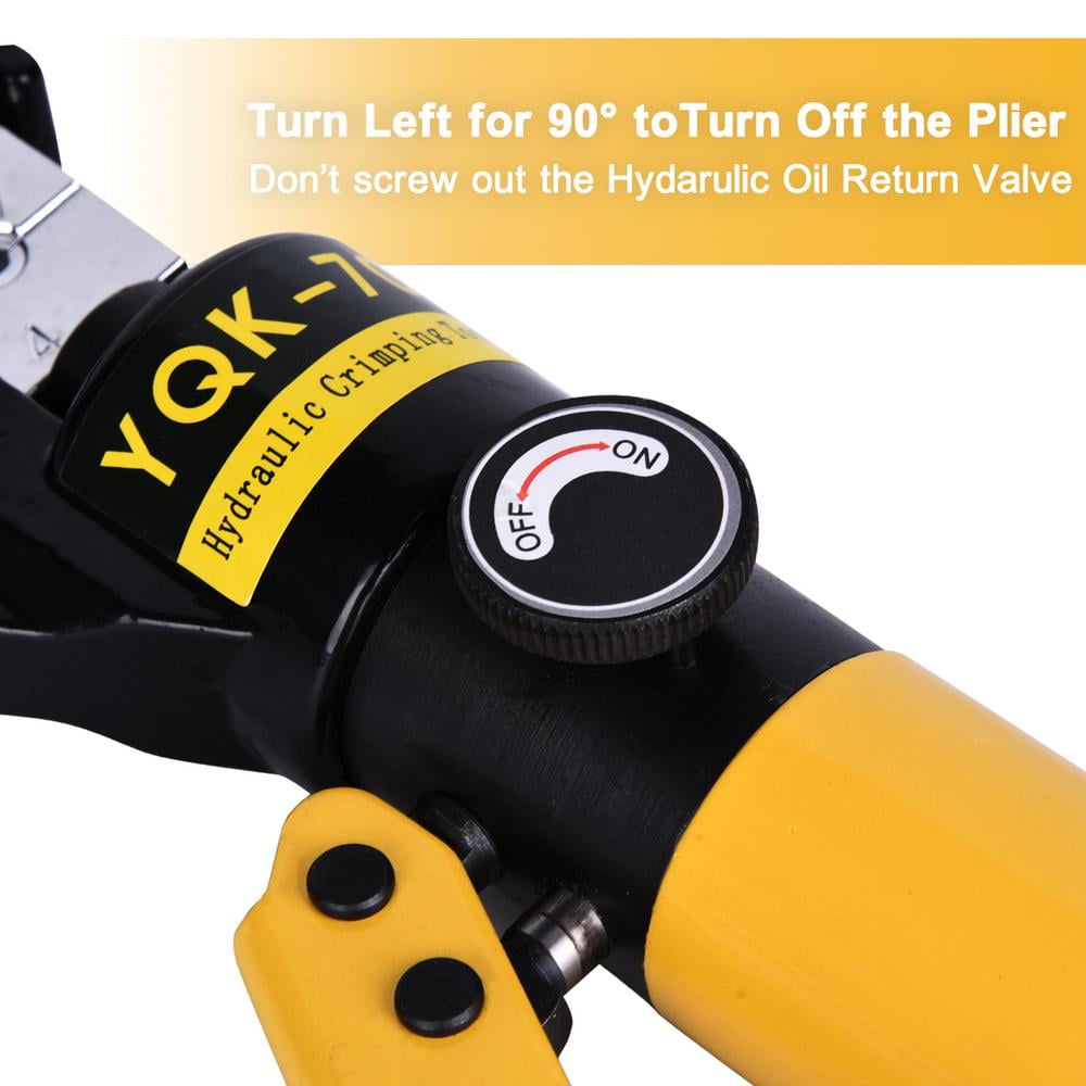 WAASOSCON Hydraulic Wire Crimping Tool 10T Multipurpose Hydraulic Cable ...