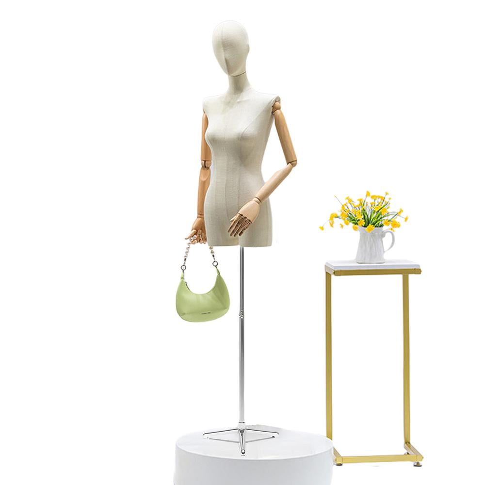WAASOSCON Mannequin Dress Form With Stand Linen Cotton Women Dress ...