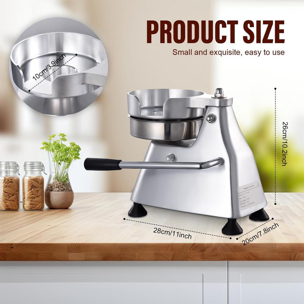 WAASOSCON Manual Hamburger Patty Press, 3-Size Stainless Steel Patty ...