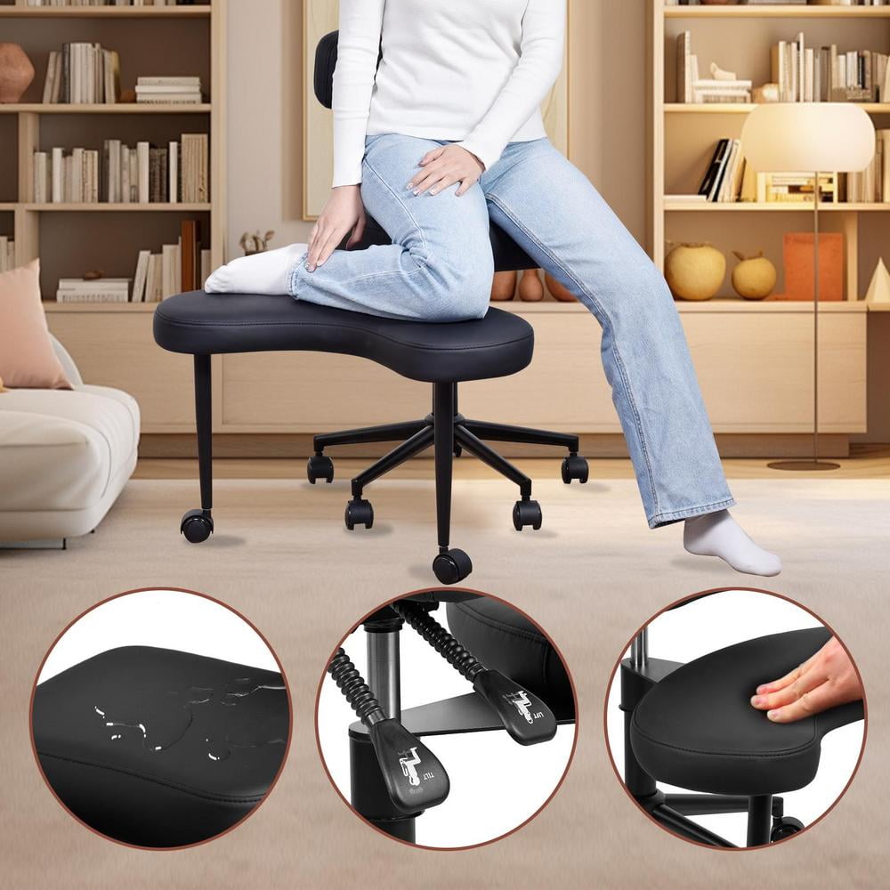 WAASOSCON Meditation Chair with Lumbar Support, Height Adjustable ...