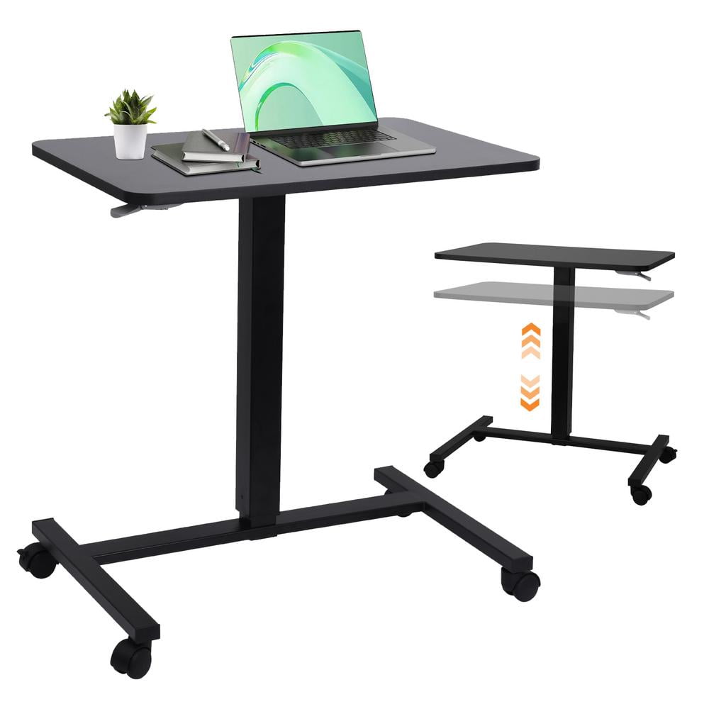 WAASOSCON Mobile Standing Desk & Height-Adjustable Workstation, 27.9x18 ...