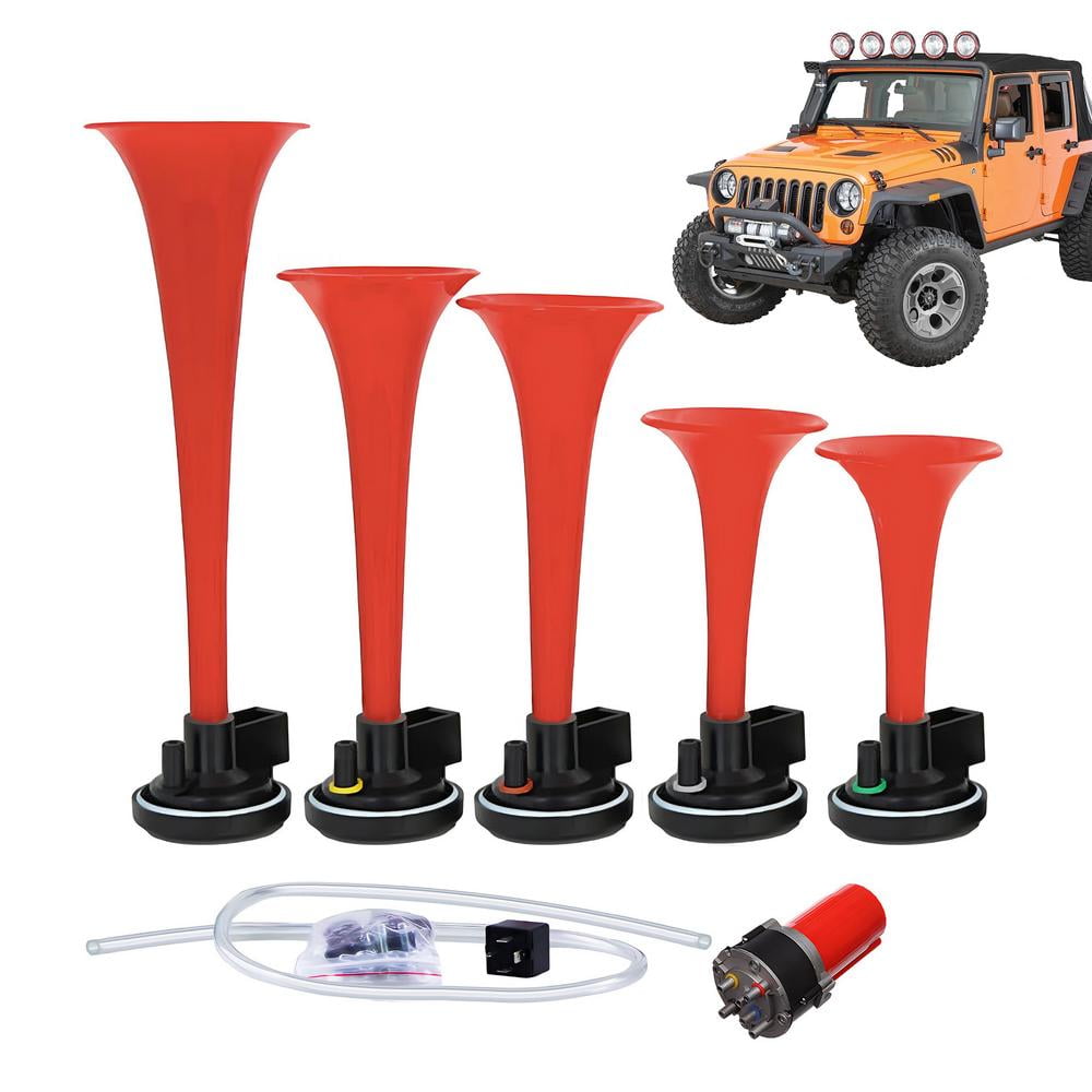 WAASOSCON Music Electric Air Horn Electric Music Horn 12v Truck Horn ...