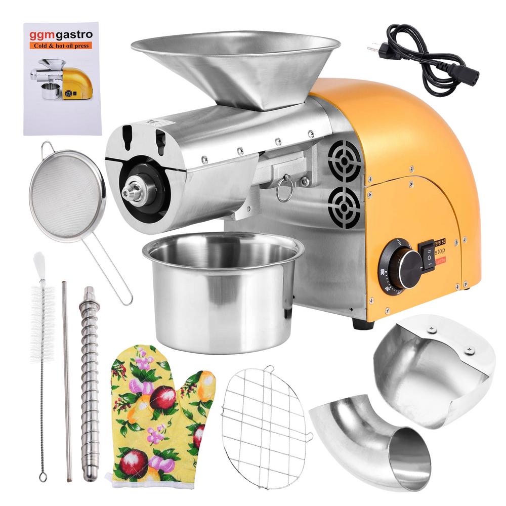 WAASOSCON Manual Oil Press 1800W Electric Oil Press Machine Stainless ...