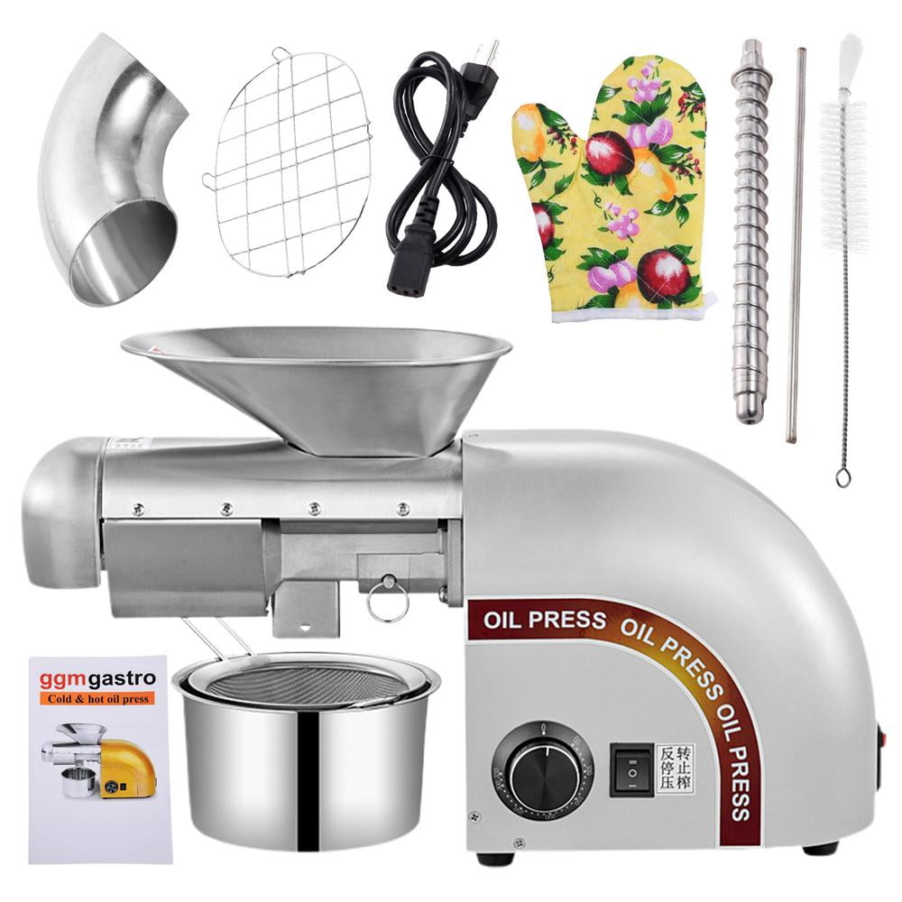 WAASOSCON Olive Press 1800W Automatic Commercial Oil Expeller Extractor ...