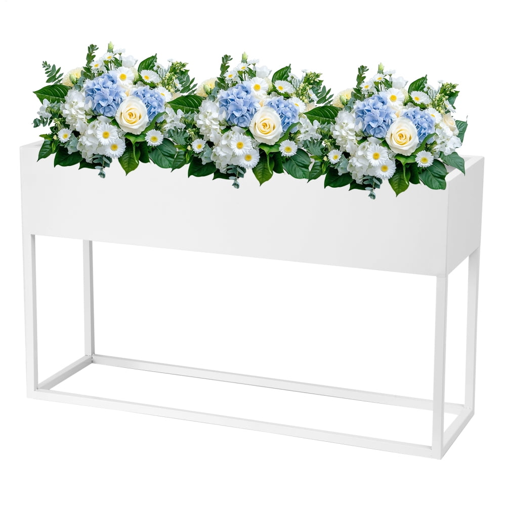 WAASOSCON Outdoor Metal Flower Planter Box 39.4x11.8x15.6in, Rust ...