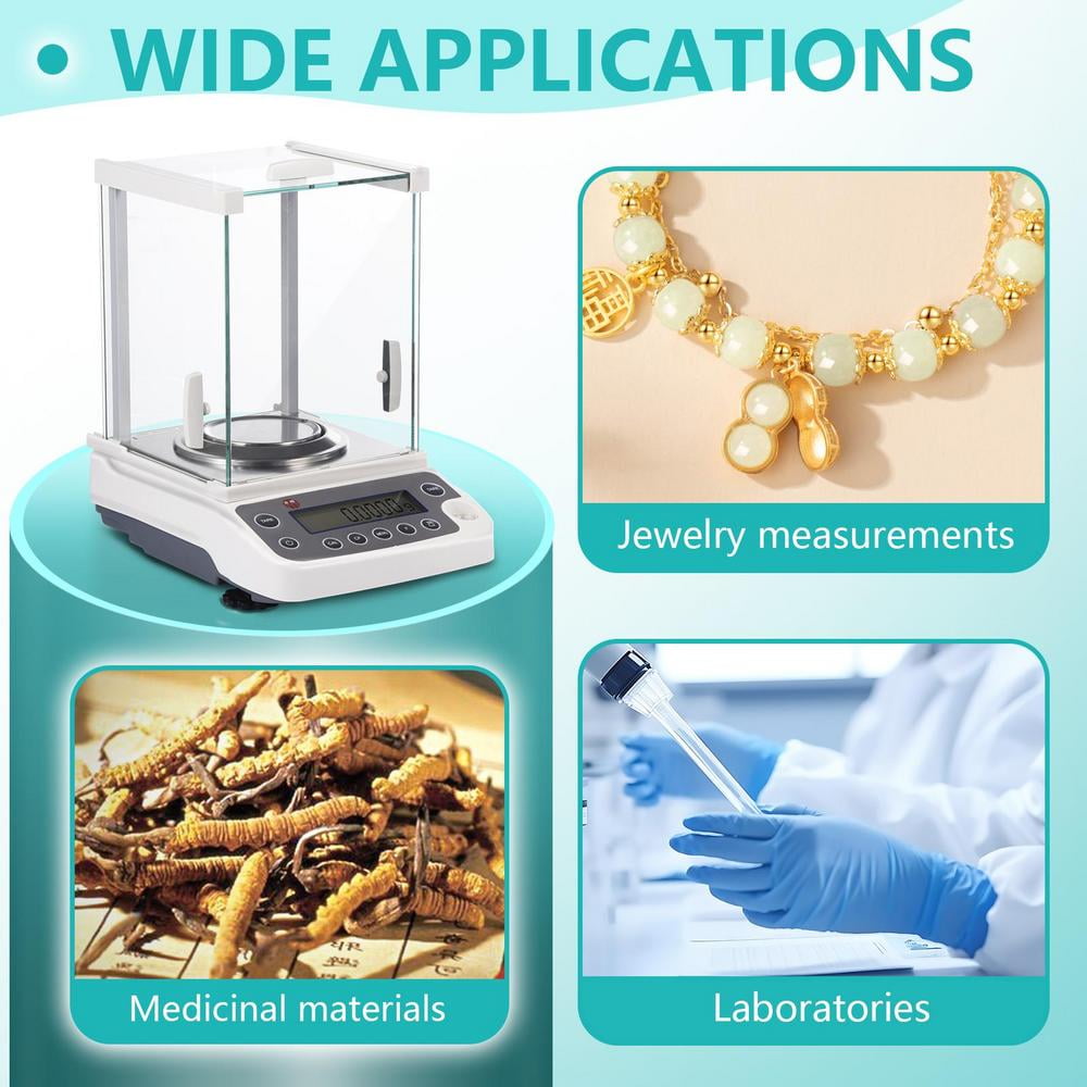 WAASOSCON Precision Balance Digital Balance Jewelry Scale 0.1mgx120g ...