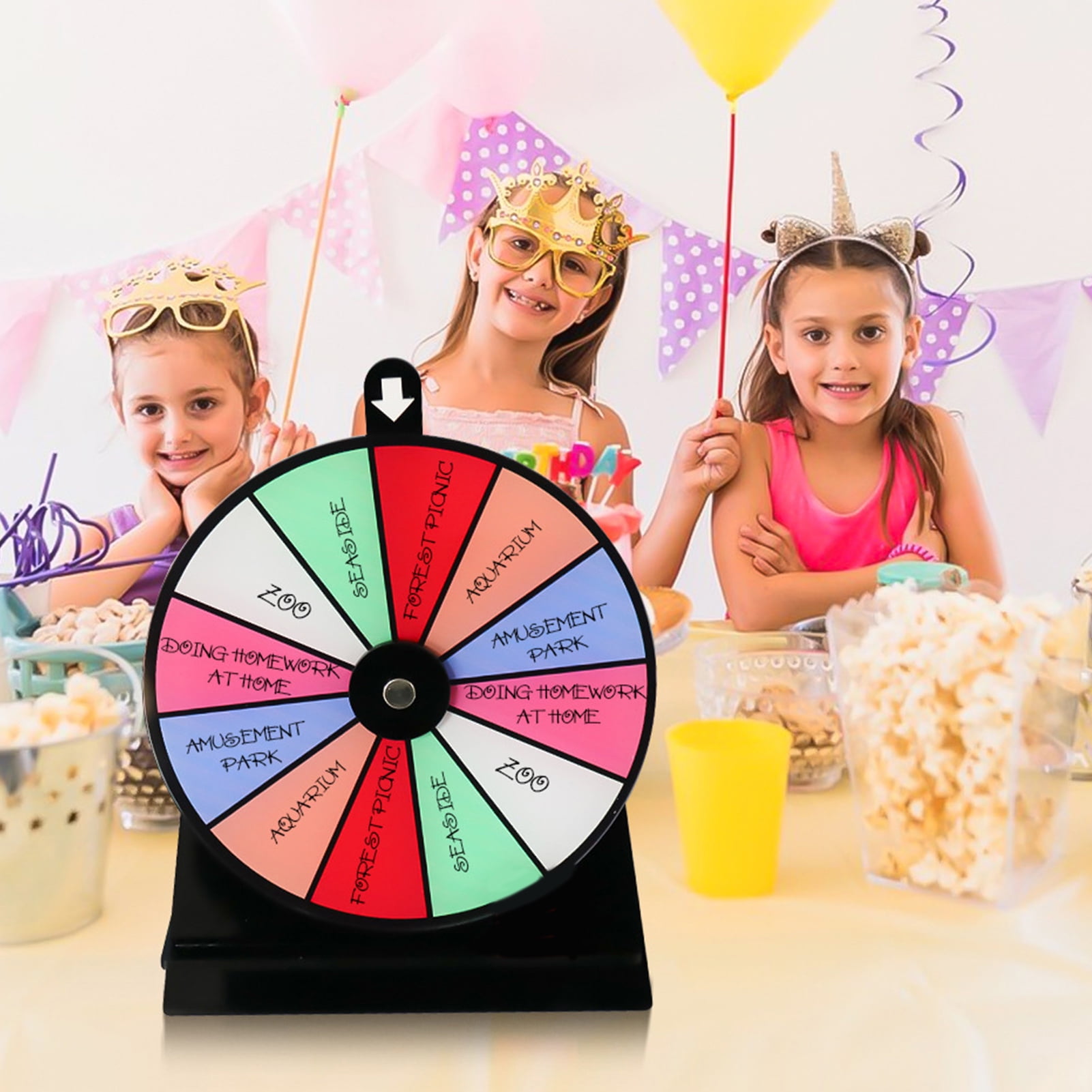 WAASOSCON Prize Wheel, Non-slip Wheel of Fortune Game Spinner with ...