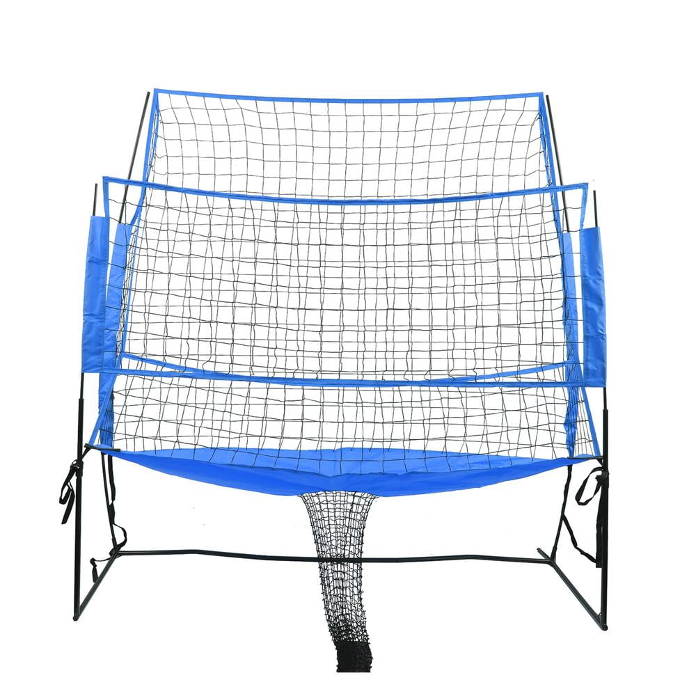 WAASOSCON Rebounder Net Volleyball Iron Pipe Portable Stable Volleyball ...