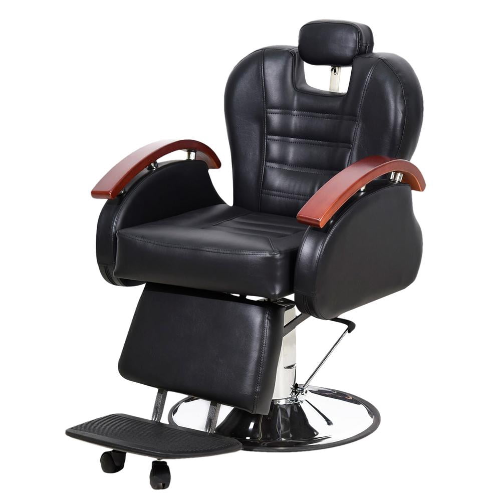 WAASOSCON Reclining Barber Chair Hair Salon Chair Adjustable Height ...