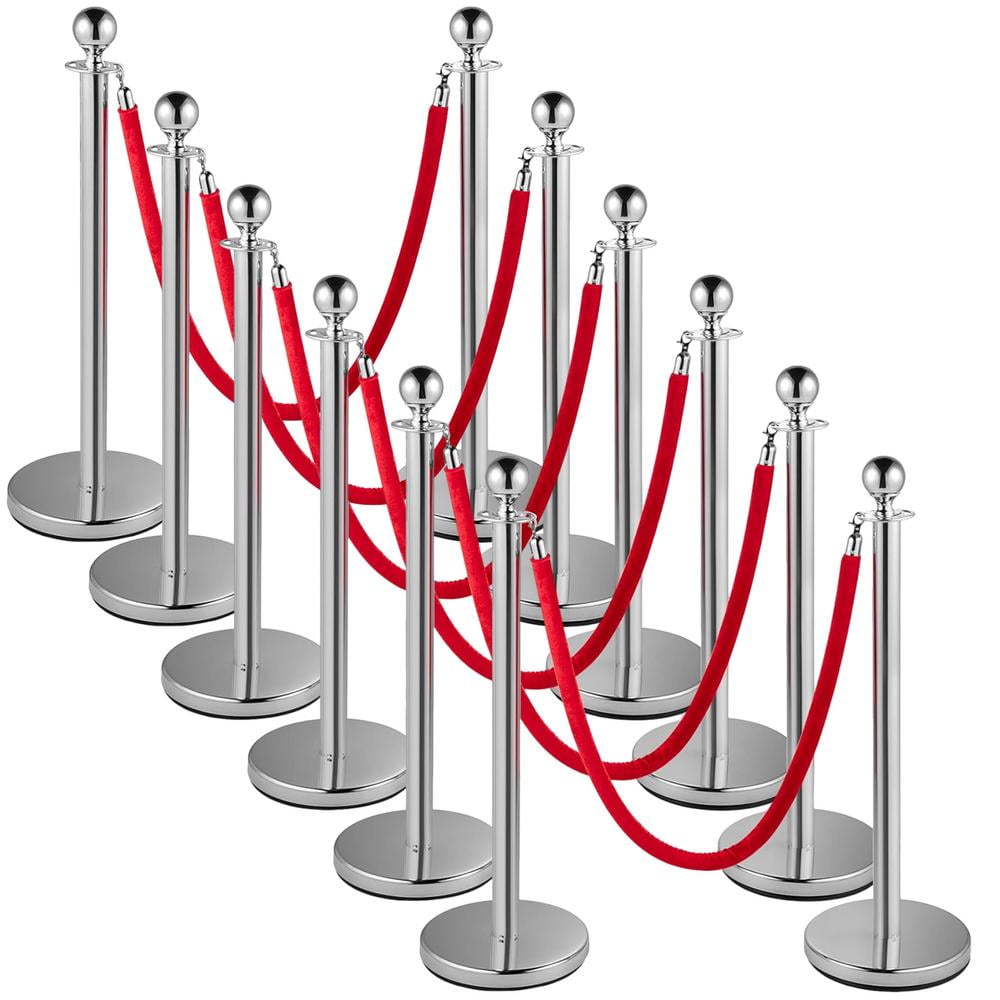 WAASOSCON Red Carpet Post and Ropes Waterproof Barriers for Crowd ...