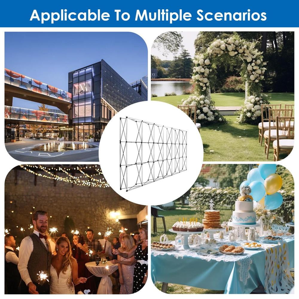 WAASOSCON Retractable Exhibit Booth Frame, 7.5X15Ft Pop up Display ...