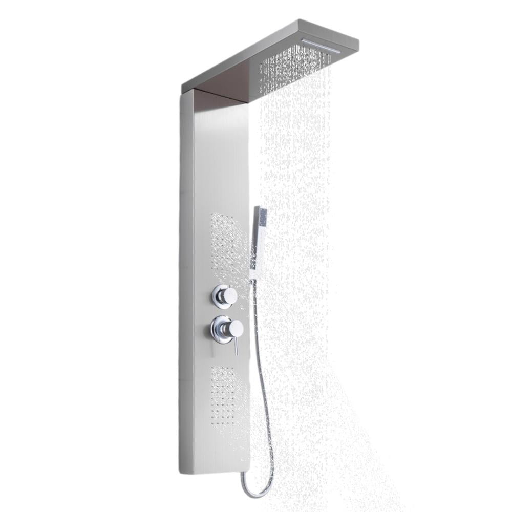 WAASOSCON Shower Tower System 4 Function Panel Top Spray Waterfall Hand ...