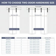 4-16FT Bypass Barn Door Slides Hardware Kit, Sliding Door Hanging Track ...