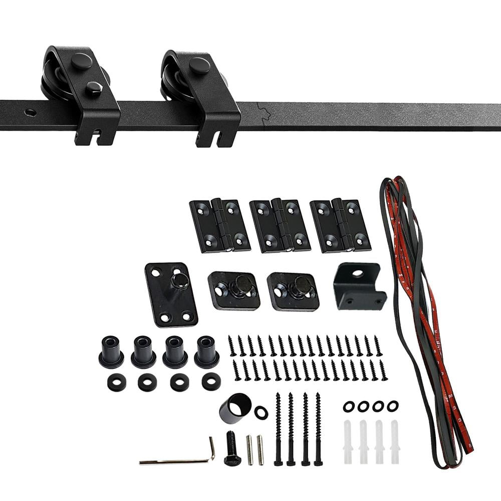 WAASOSCON T-Style Sliding Barn Door Hardware Kit, 46" Rail for 42" Door ...