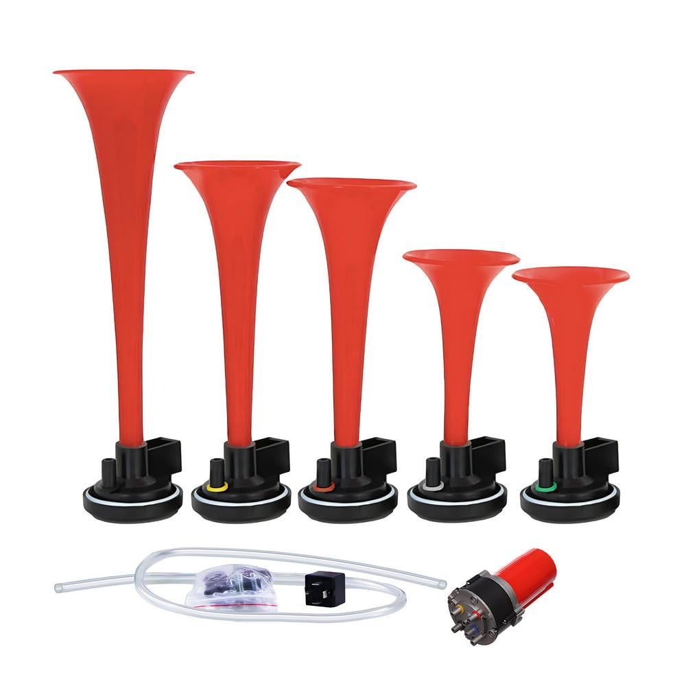 WAASOSCON Tube Music Air Horn 5 Tubes Music Horn Air Horn Car Horn 12v ...