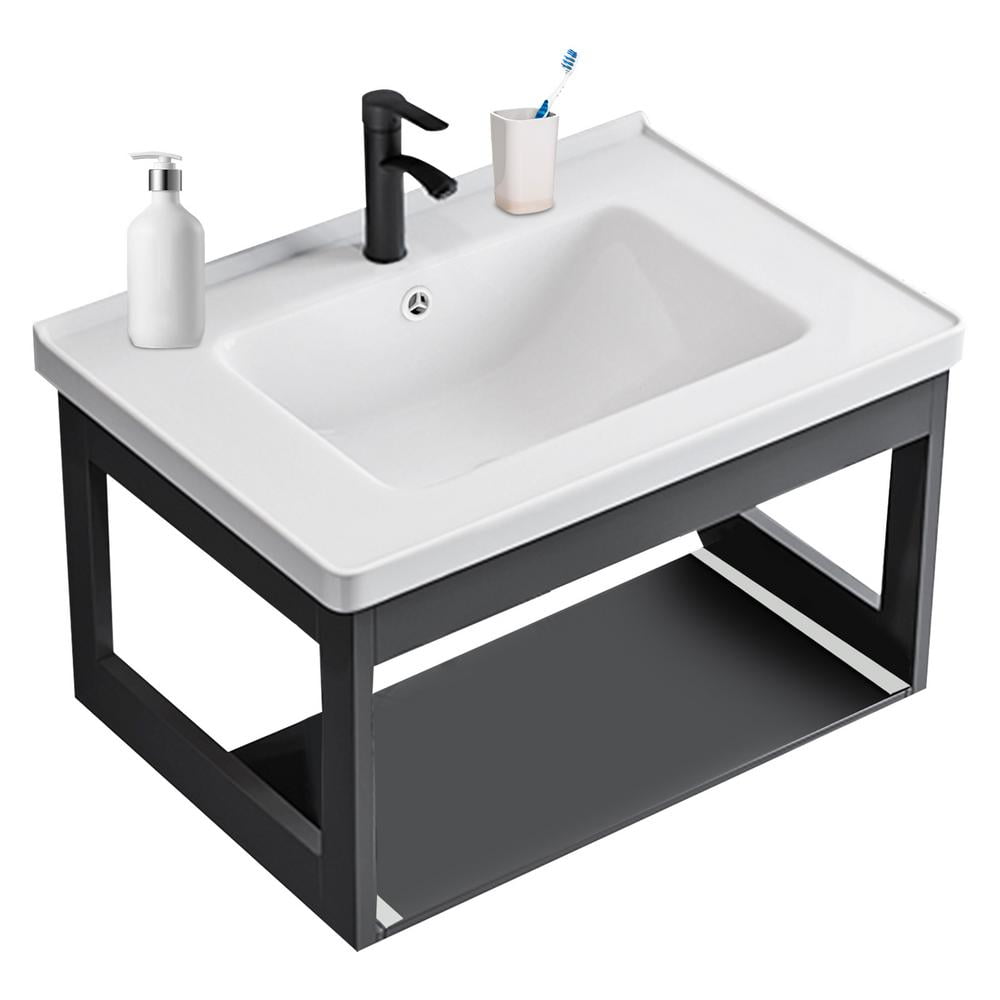 WAASOSCON Wall Mounted Bathroom Vanity Wall Mounted Floating Bathroom ...