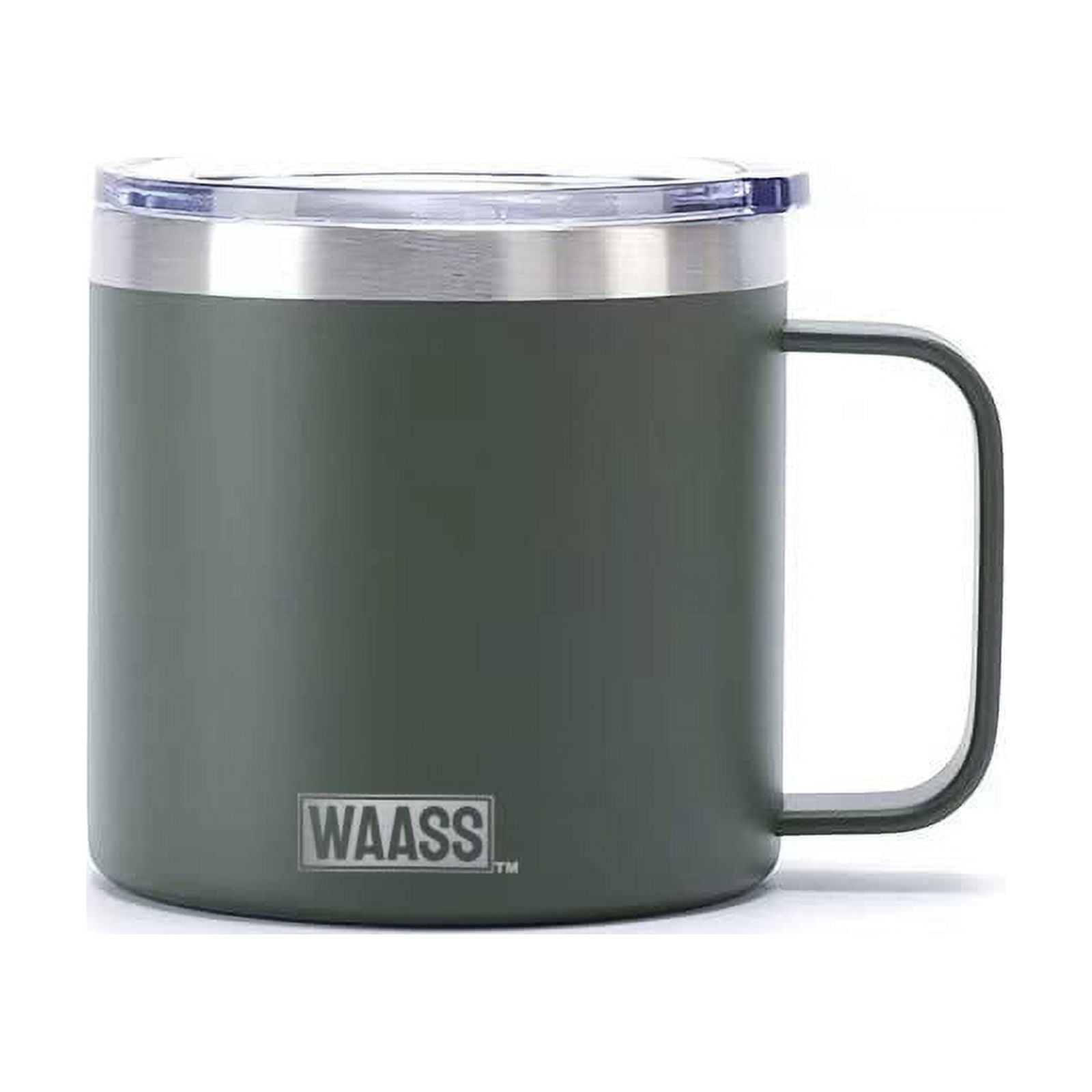 WAASS 14oz Insulated stainless steel Coffee Mug - Hot and Cold with ...