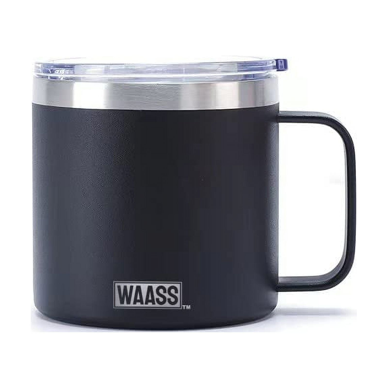 WAASS 14oz Insulated stainless steel Coffee Mug - Hot and Cold with ...