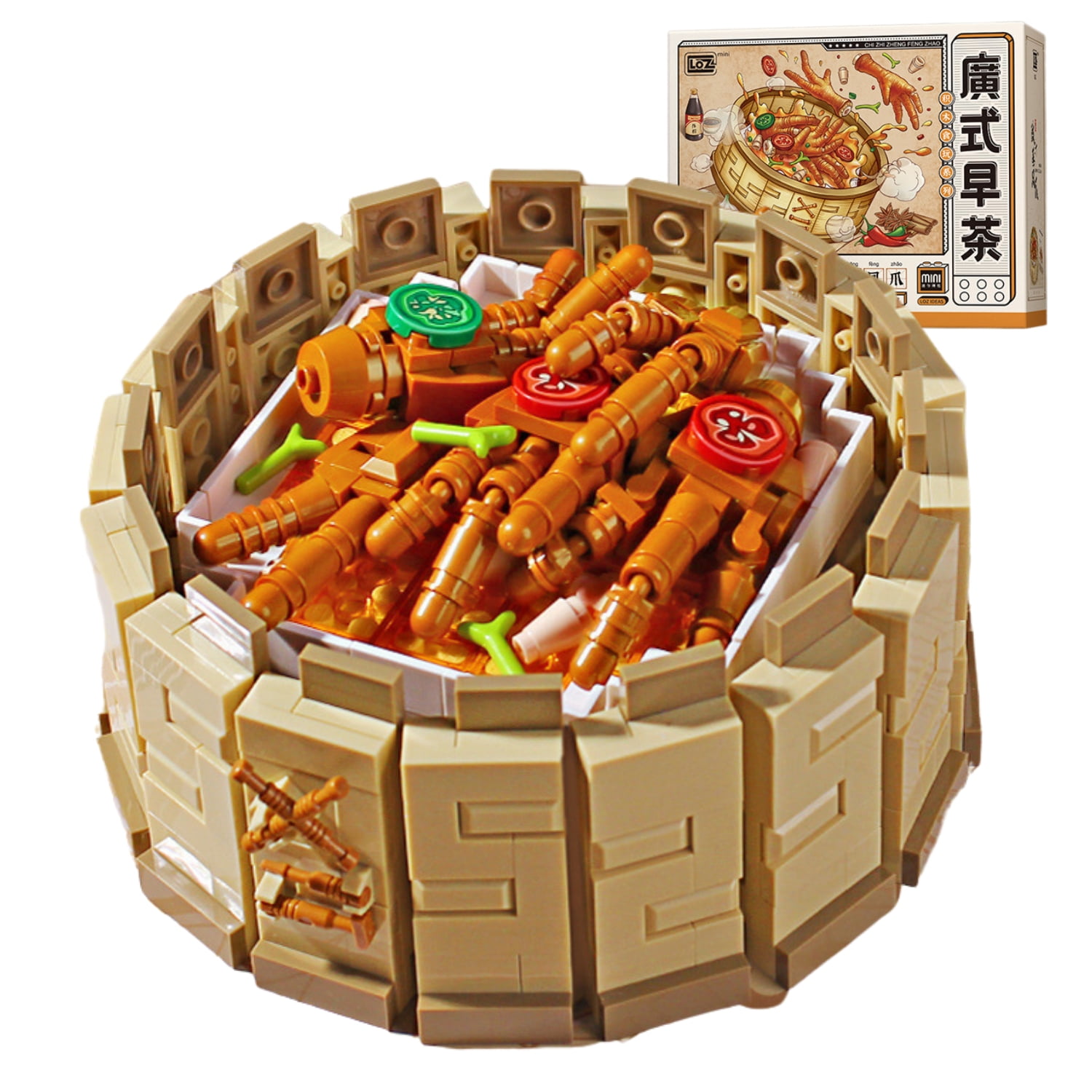 WAAYEE Cantonese Dim Sum Building Blocks Set - Mini Simulation Food ...
