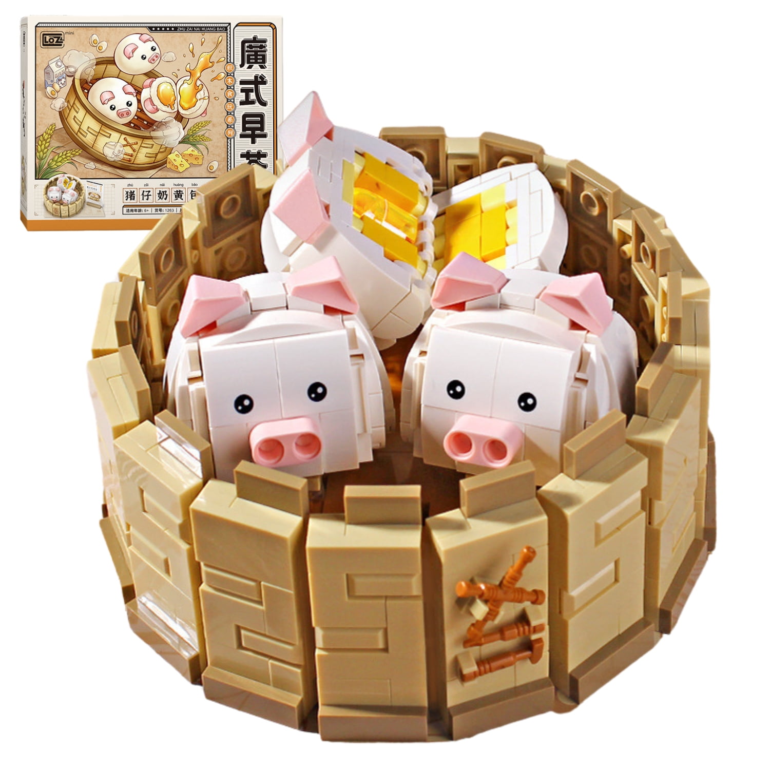 WAAYEE Cantonese Dim Sum Building Blocks Set - Mini Simulation Food ...