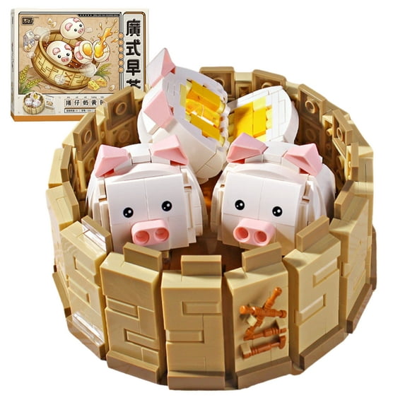 WAAYEE Cantonese Dim Sum Building Blocks Set - Mini Simulation Food ...