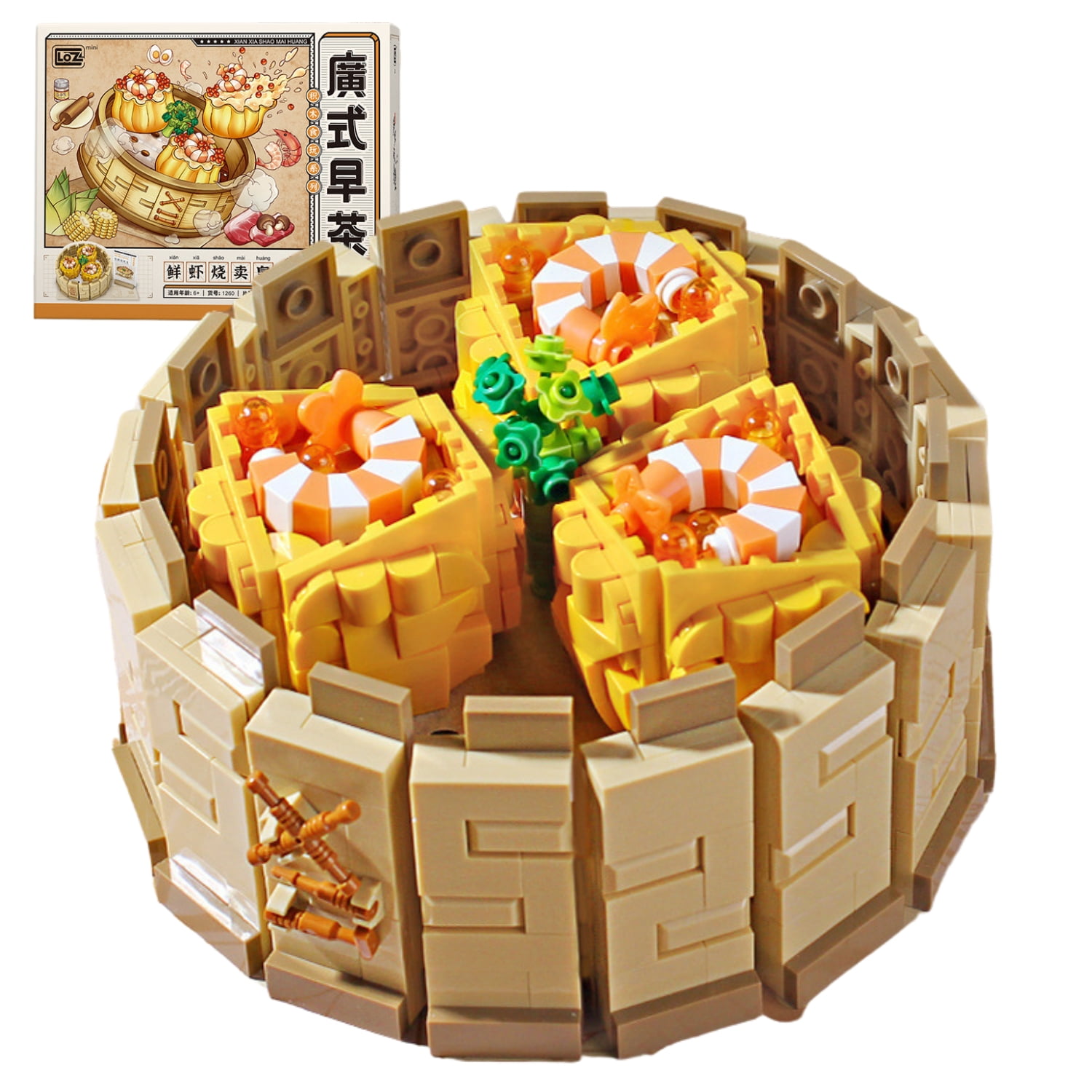 WAAYEE Cantonese Dim Sum Building Blocks Set - Mini Simulation Food ...