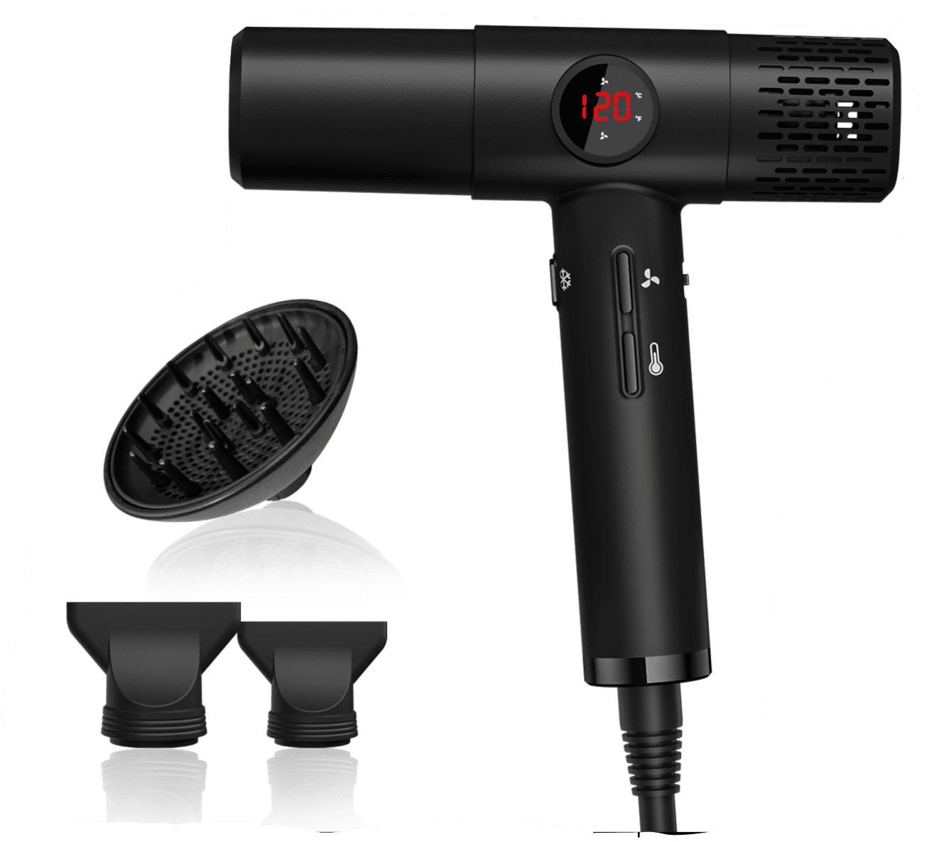 WAAYEE Hair Dryer with Diffuser Blow Dryer Dual Voltage Foldable Travel ...