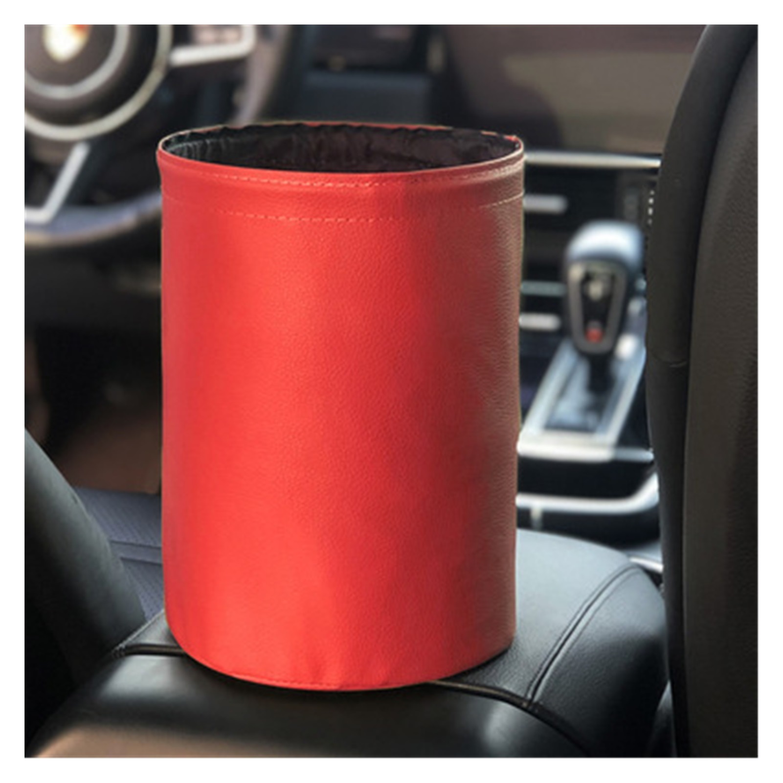 WABGQ Car Storage Busket Interior Rubbish Container Pocket Car Trash ...