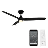 WAC Lighting 52in Smart Ceiling Fan, Indoor/Outdoor, 3-Blade, Brushed ...