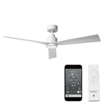WAC Clean 52" Matte Black Smart Ceiling Fan with Remote Control ...