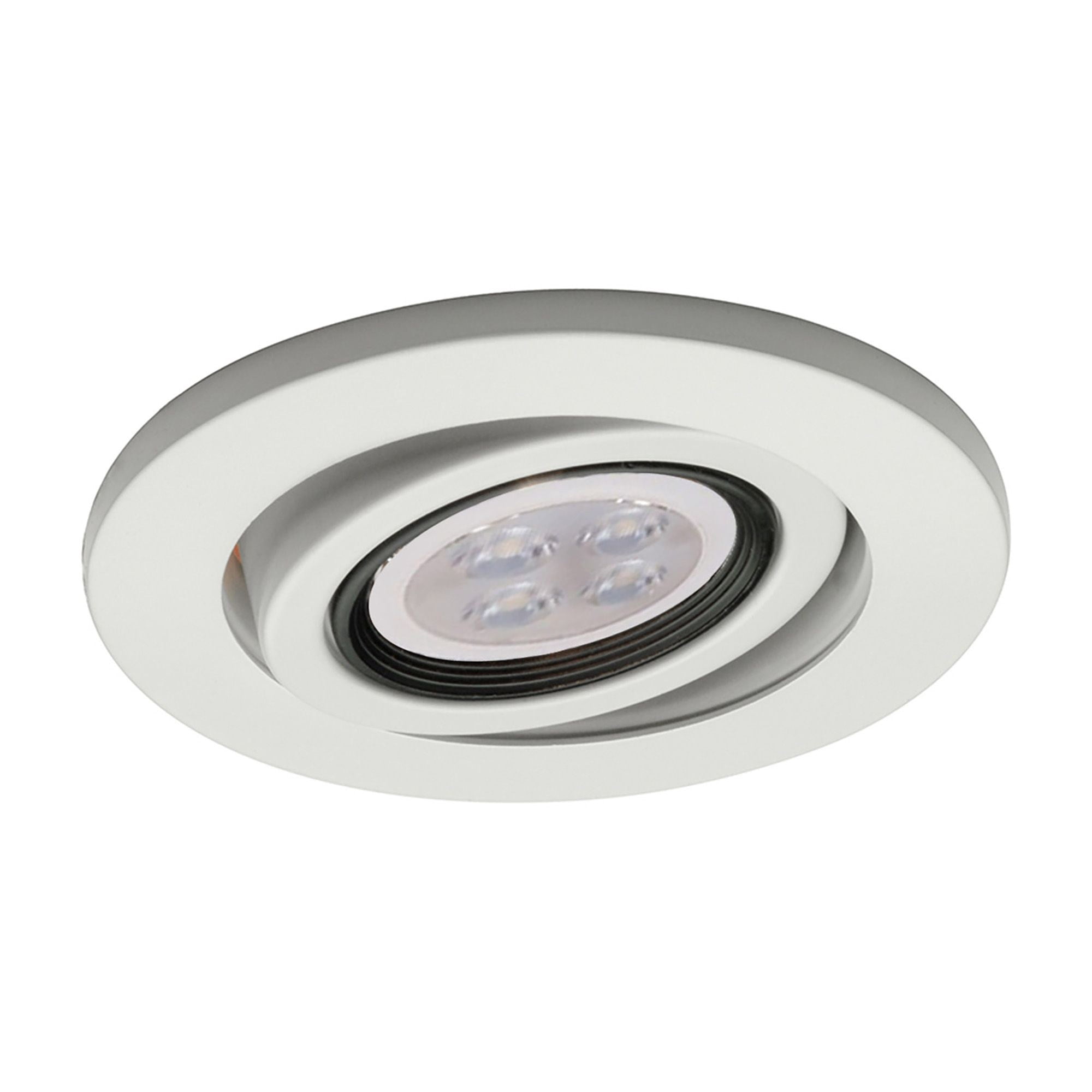 WAC Lighting 4" 1-Light Aluminum Gimbal Trim with 8W MR16 LED Bulb in ...