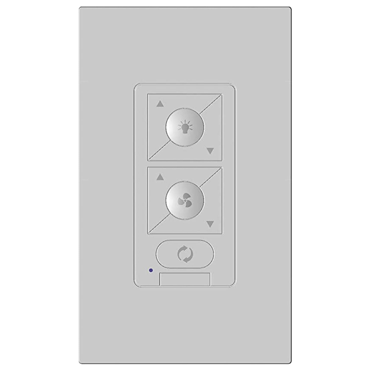 WAC Lighting 6-Speed Bluetooth Ceiling Fan Wall Control with Single ...