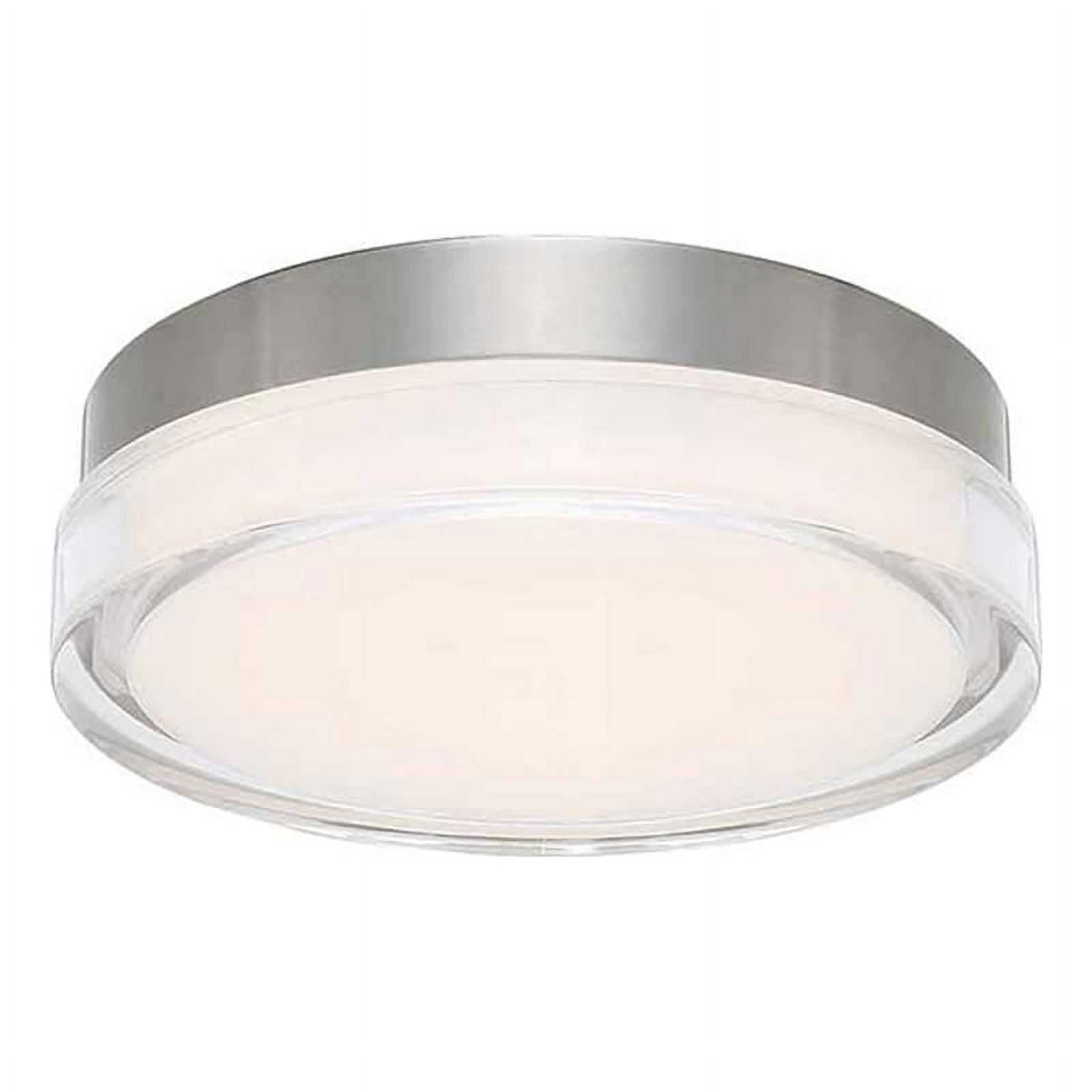 WAC Lighting Dot 15" LED 3500K Round Stainless Steel Flush Mount in ...
