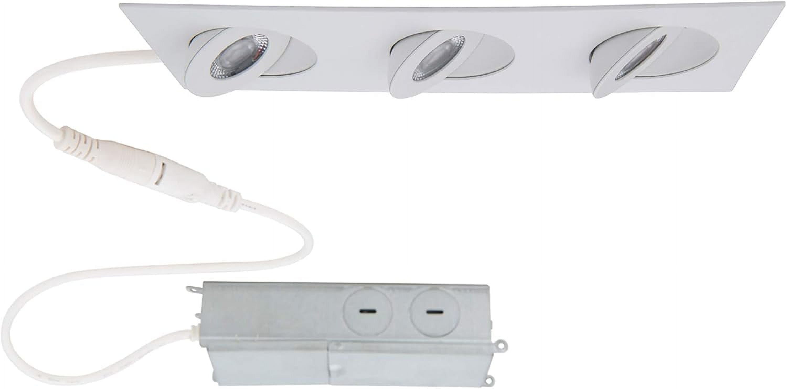 WAC Lighting, Lotos 2in LED 3-Light Square Adjustable Recessed Kit 3000K in White - Walmart.com