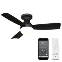 WAC Odyssey 44" Matte Black Integrated LED Smart Flush Mount Ceiling ...