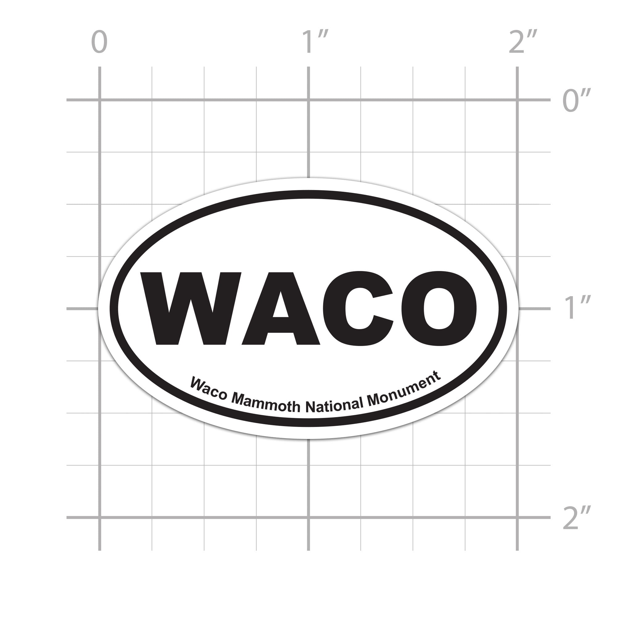 WACO Waco Mammoth National Monument Sticker for water bottle phone ...