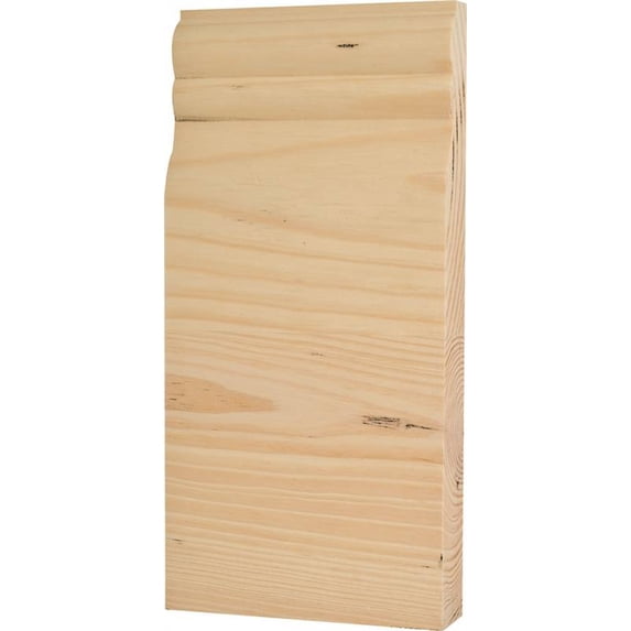 WADDELL MANUFACTURING Trim Block Moulding, Corner Center Base, Pine, 8 ...
