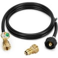 WADEO 6 Feet Propane Tank Extension Hose with Gauge, Include Tank ...