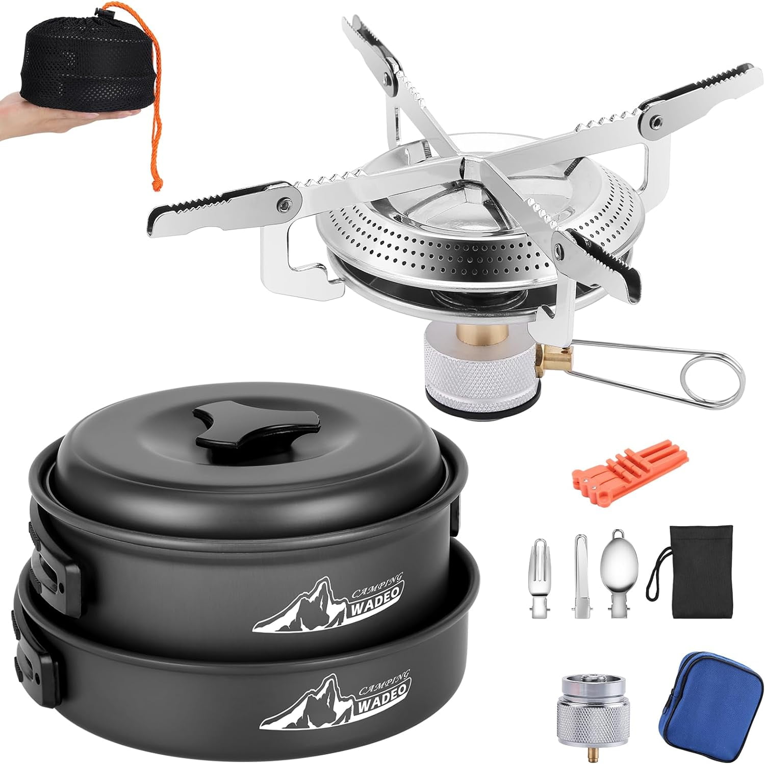 WADEO Backpacking Stove Portable Camping Stove Burner with Lightweight ...