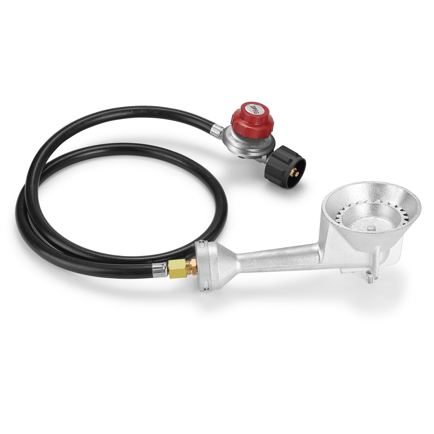 WADEO High Pressure Cast-Iron Round Propane Burner Head with 4FT 20 PSI ...