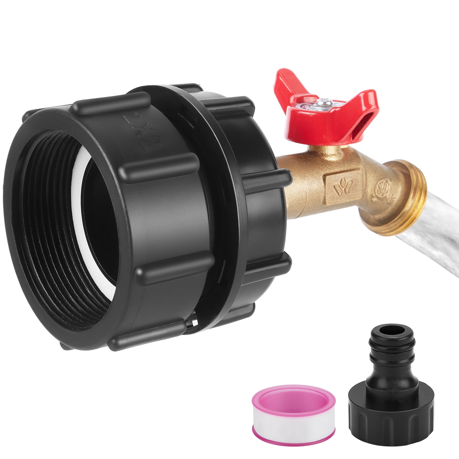 WADEO IBC Tank Adapter, 2.36'' Fine Thread Adapter for 275-330 Gallon ...