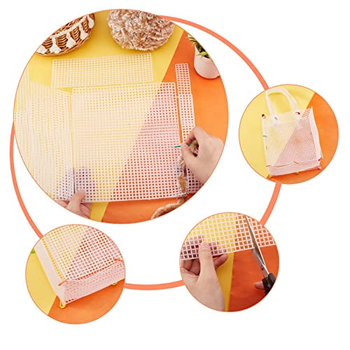 WADORN 3 Sets Clear Plastic Mesh Canvas Sheets for Embroidery, Mesh ...