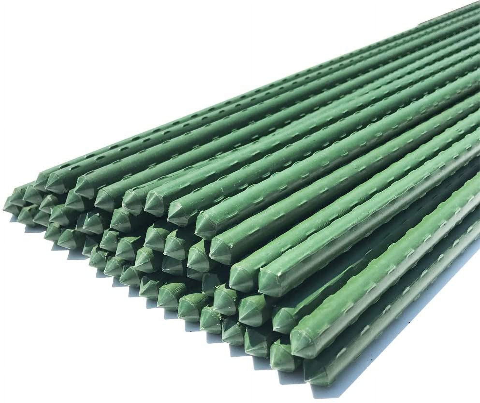WAENLIR 5ft Tomato Stakes, Vegetable Garden Stakes, Plastic Coated ...