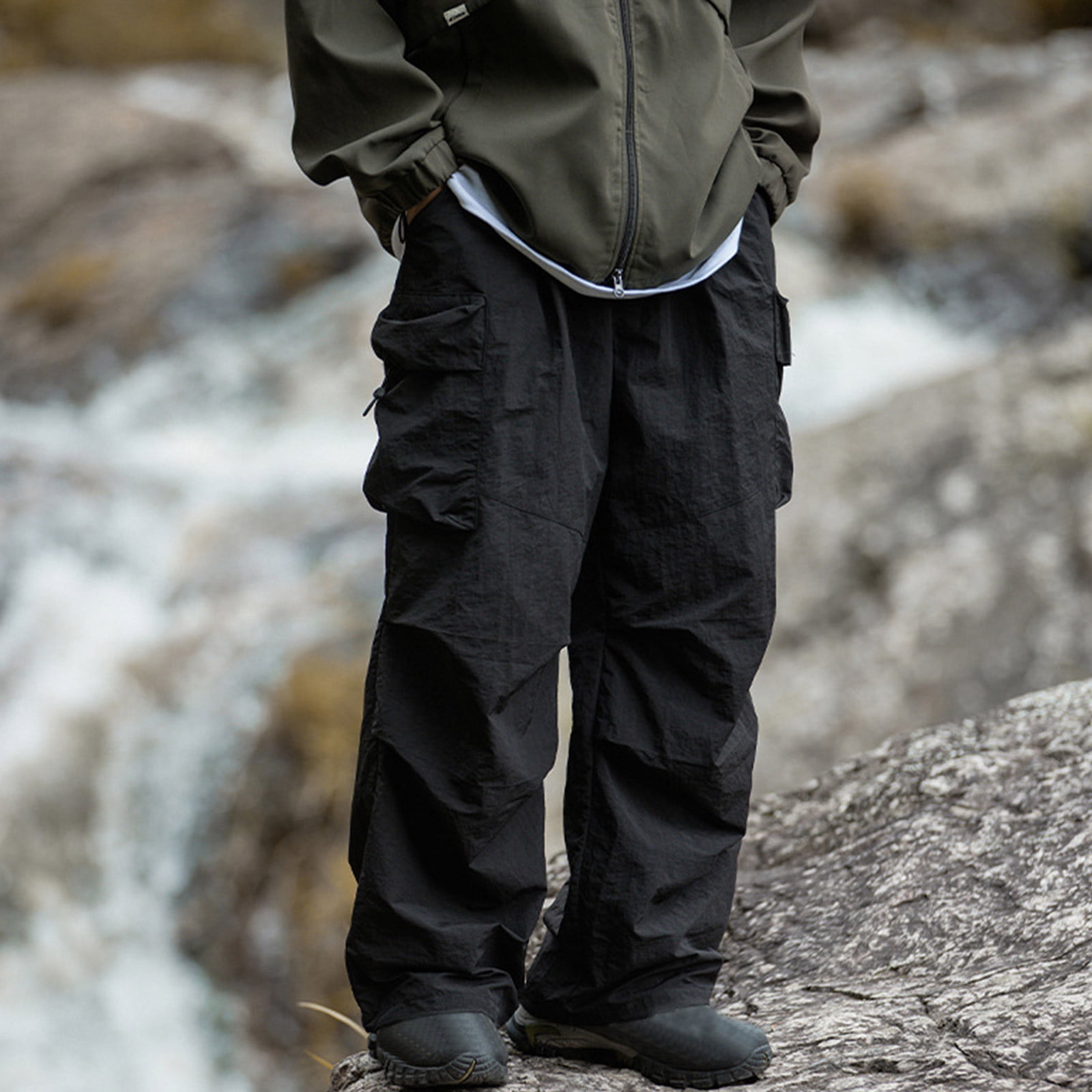 WAENQINLA Cargo Pants for Men Relaxed Fit Work Pants Outdoor Military ...
