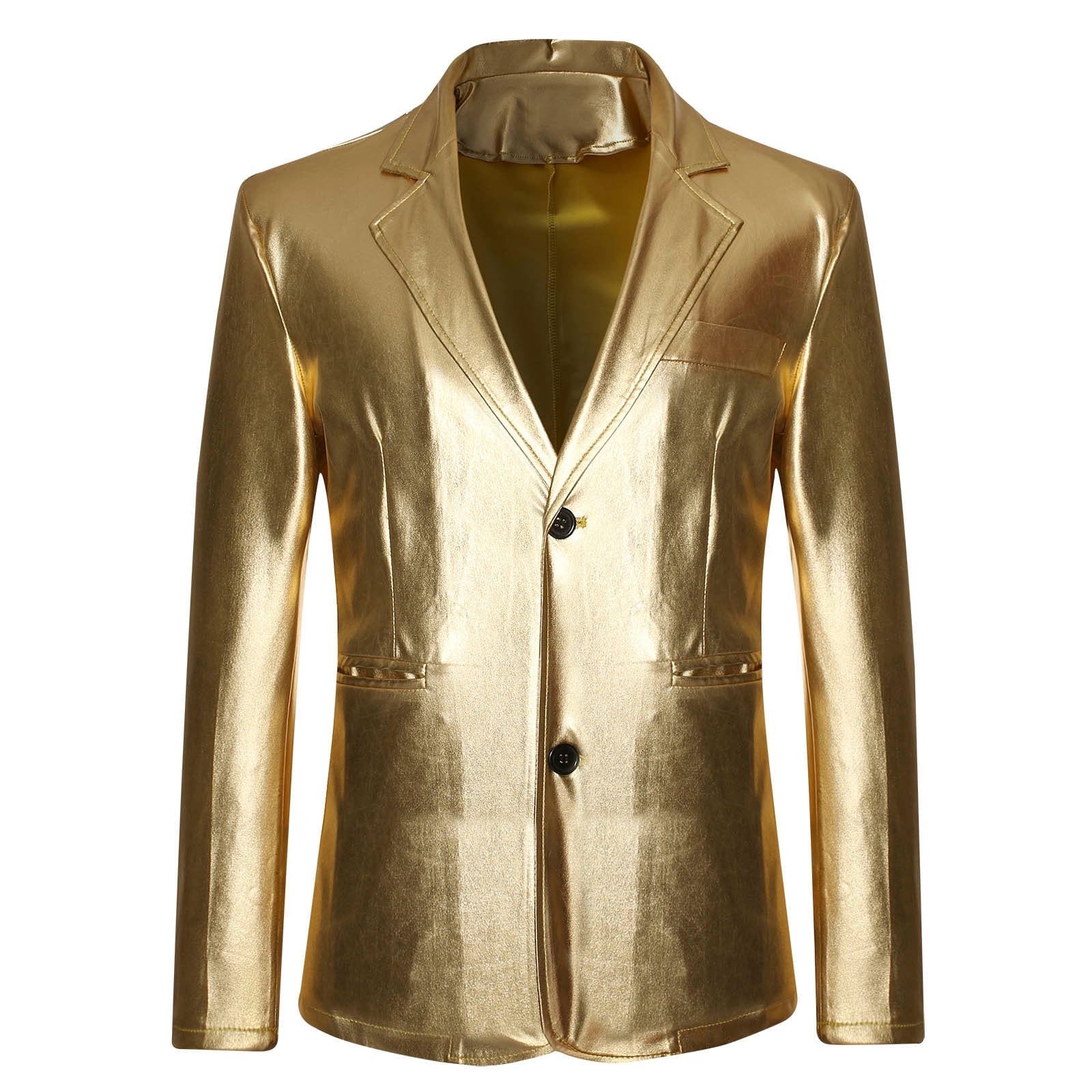 WAENQINLA Faux Leathers Blazers for Men Casual Classic Fit Suit Jackets ...