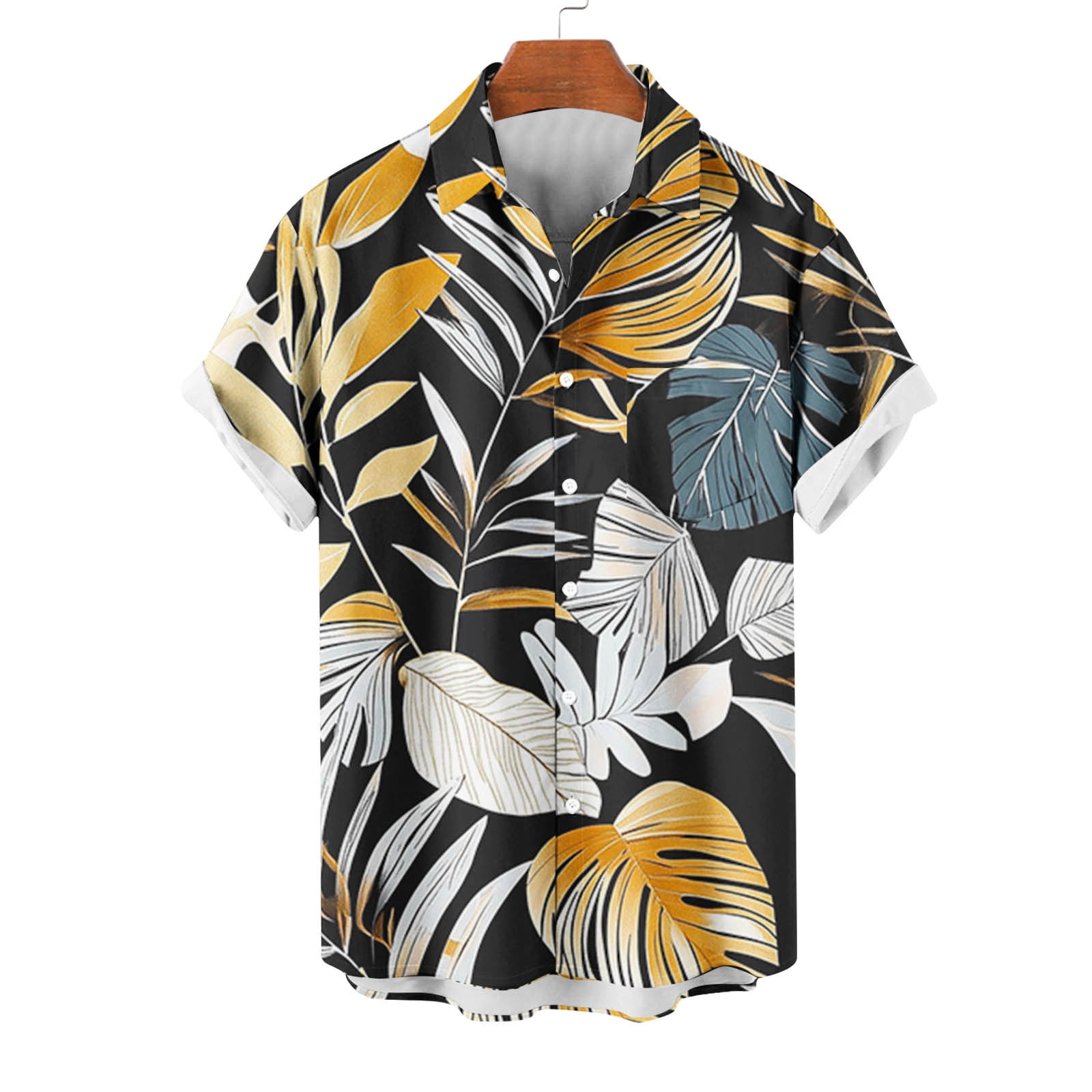 WAENQINLA Hawaiian Shirt for Men, Floral Tropical Shirts Casual Summer ...