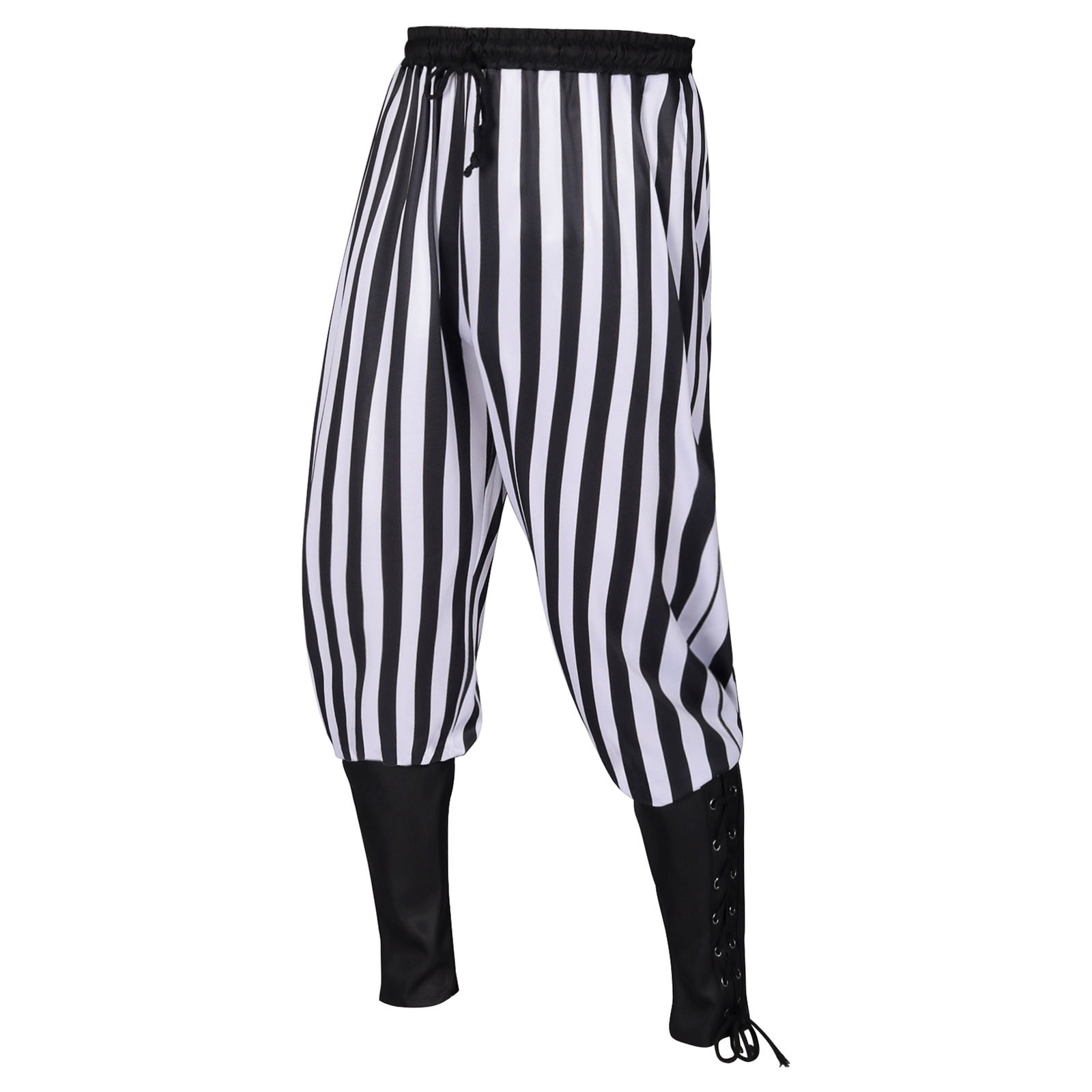 WAENQINLA Men's Ankle Banded Pirate Pants Medieval Viking Pirate ...