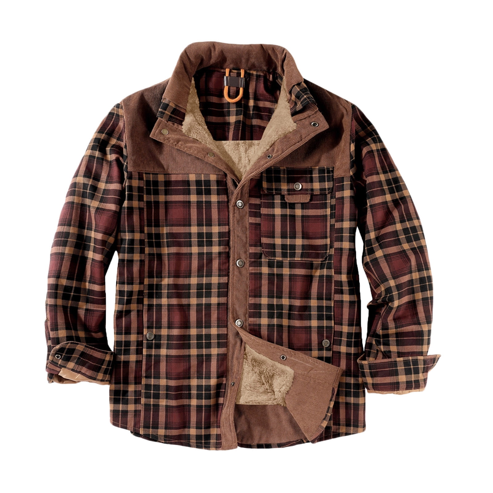 WAENQINLA Men's Flannel Shirt Jacket Casual Vintage Plaid Button Down ...