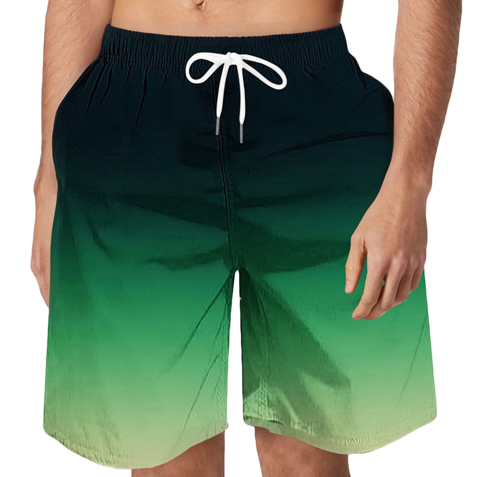 WAENQINLA Mens Swim Trunks 5 inch Big And Tall Quick Dry Drawstring ...
