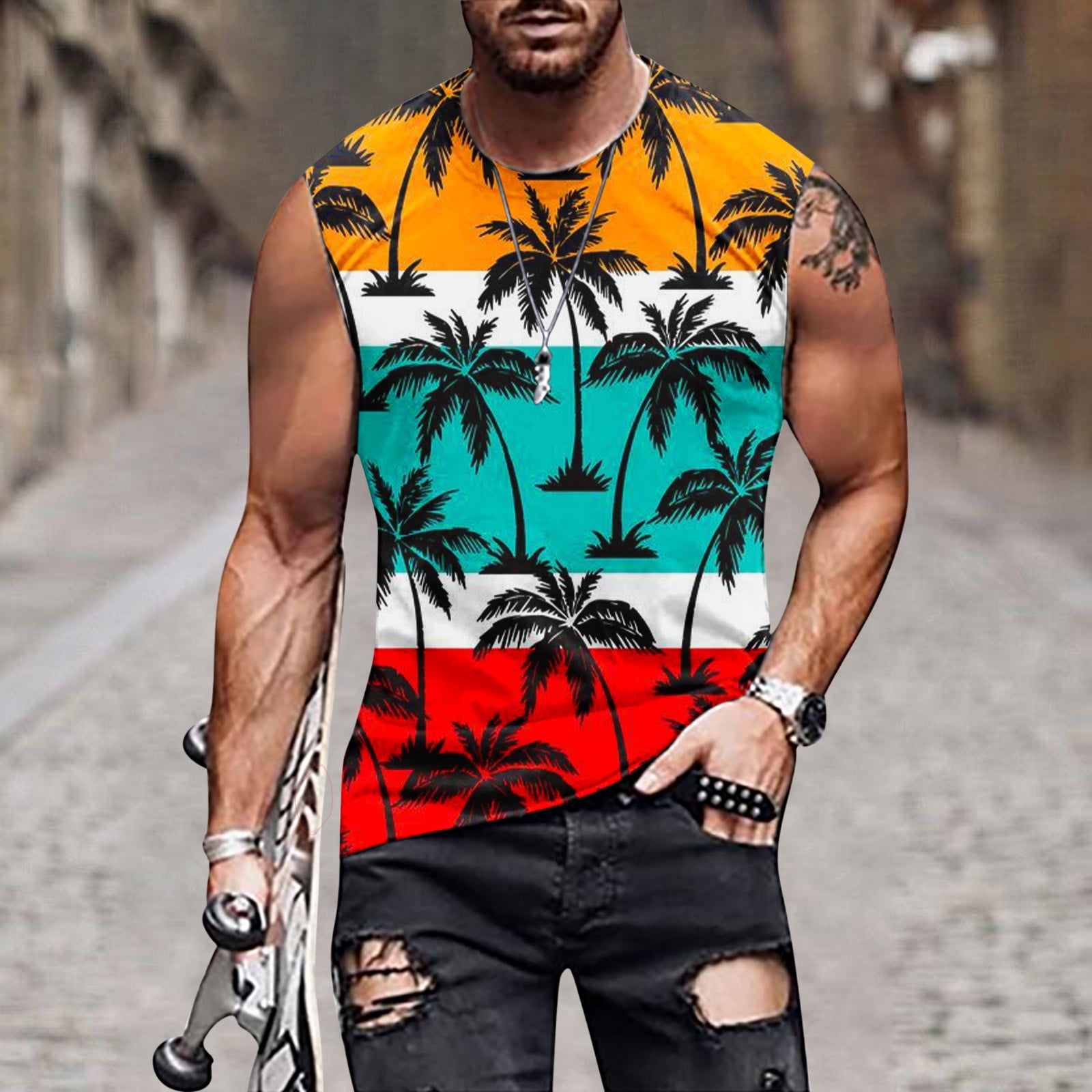 WAENQINLA Mens Tank Tops Summer Athletic Sleeveless Shirts Loose ...